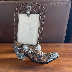 Accents | Western Cowboy Boot Photo Frame | Poshmark